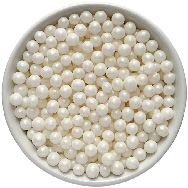 6MM White Edible Pearls - Confectionery House