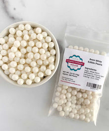 8MM White Edible Pearls - Confectionery House
