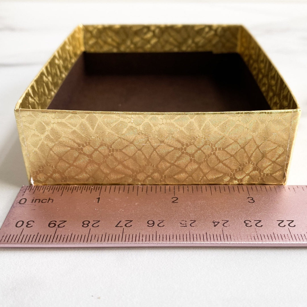 1/4 Pound Gold Box with Clear Lid - Confectionery House