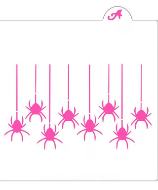 Hanging Spiders Cookie Stencil | Halloween - Confectionery House