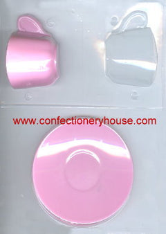 3-D Demi Tass Teacup And Saucer Chocolate Mold - Confectionery House