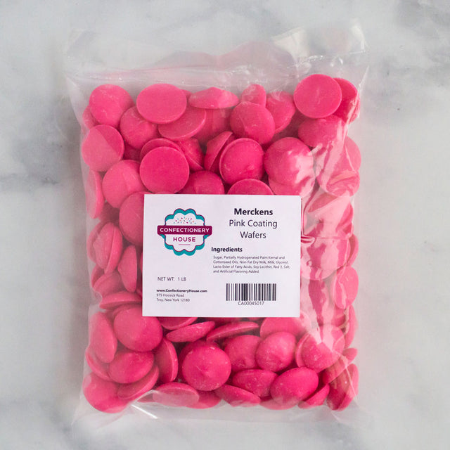 Merckens Pink Chocolate Melts | Merckens Chocolate - Confectionery House