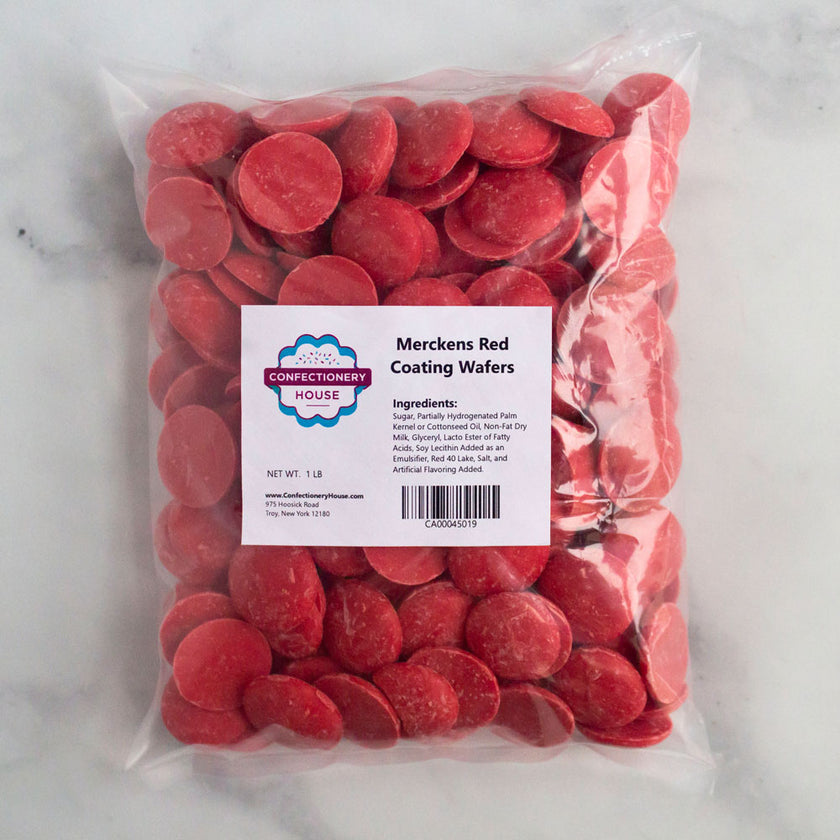 Merckens Red Chocolate Melts | Merckens Chocolate - Confectionery House