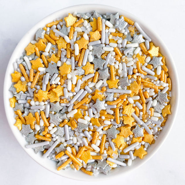 Silver And Gold Sprinkle Mix - Confectionery House