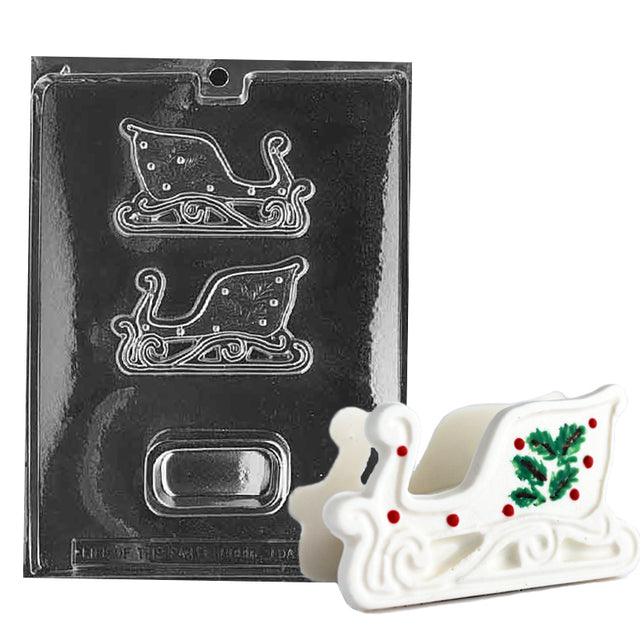 Small Sleigh Pour Box Candy Mold - Confectionery House